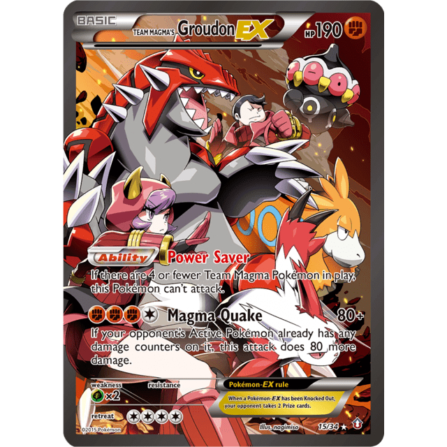 Pokémon TCG Groudon Card - Card Sticker/Touch n Go Card Sticker Cover ...