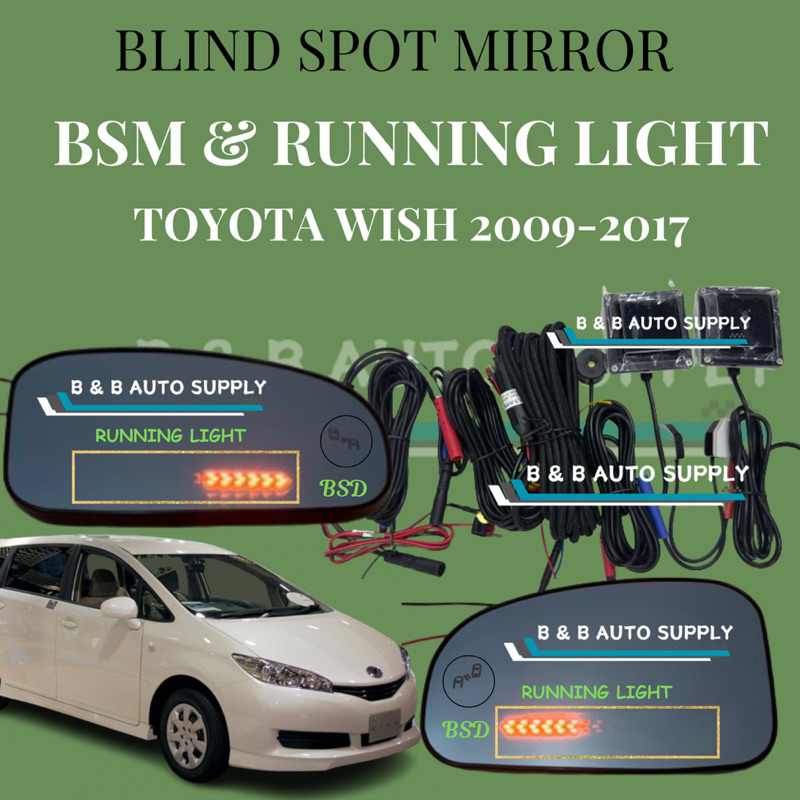 TOYOTA WISH 2009-2017 BSM BSD & RUNNING LED MIRROR | Shopee Malaysia