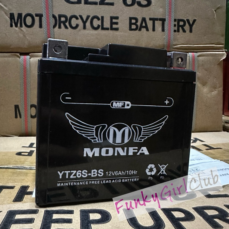 YTZ6 YTZ6-BS YT6B YTZ6S MONFA BATTERY RS150 RS150R HTZ6V YTZ6V | Shopee ...