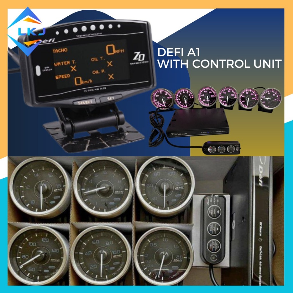 6 in 1 Defi Advanced A1 With Controller 7 Color 60MM RGB Color Sensor ...