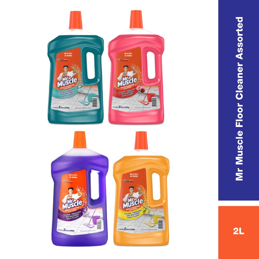 Mr Muscle Multipurpose Floor Cleaner (2Liter) Assorted - Lavender / Lemon / I Love You / Ocean ...