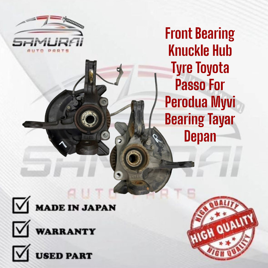 Ori Japan Front Bearing Knuckle Hub Tyre Toyota Passo For Perodua Myvi ...