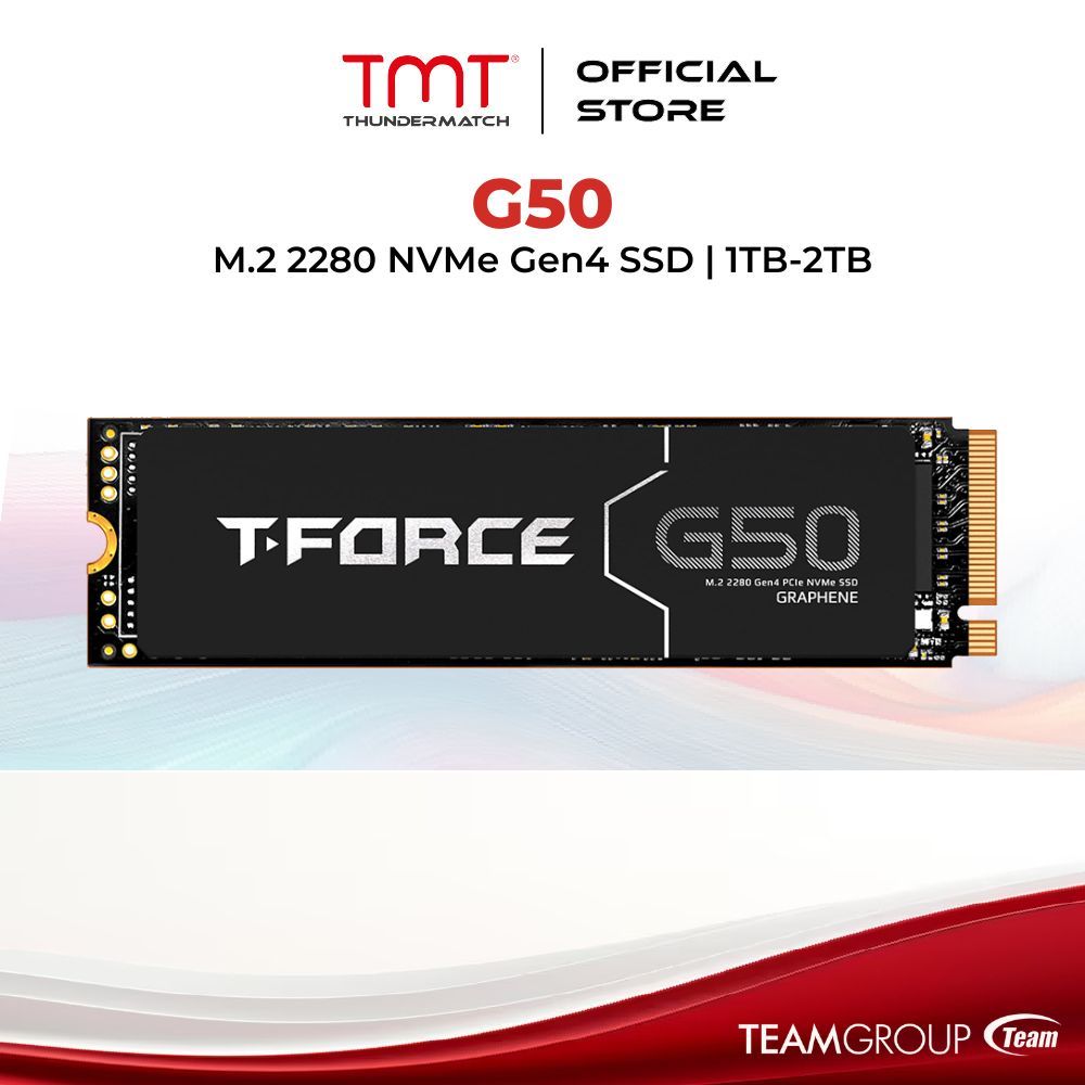 TMT Team Group T-Force G50 M.2 2280 PCIe NVMe Gen4 SSD (1TB/2TB ...