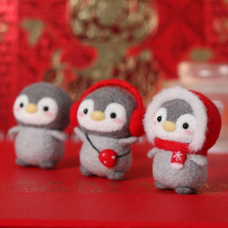 【Ready Stock】Little Penguin Christmas DIY material kit handmade poke ...