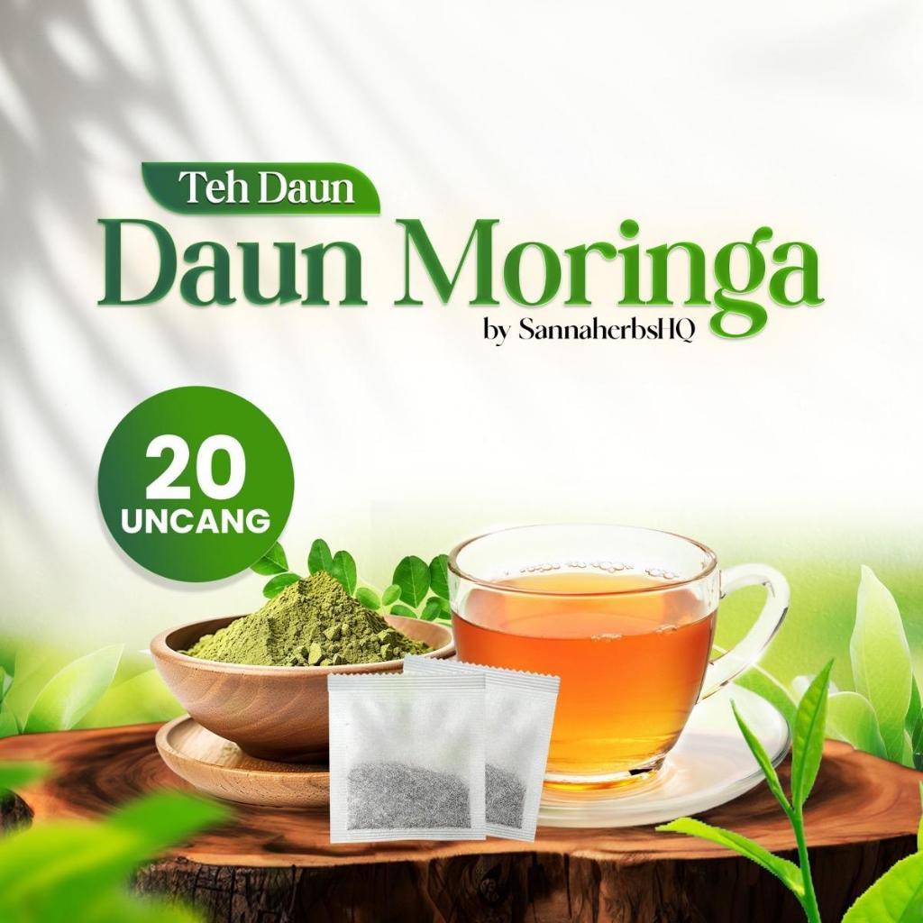 [20 Uncang] Daun Moringa Teh Uncang Oleifera / Daun Kelor herbal tea ...