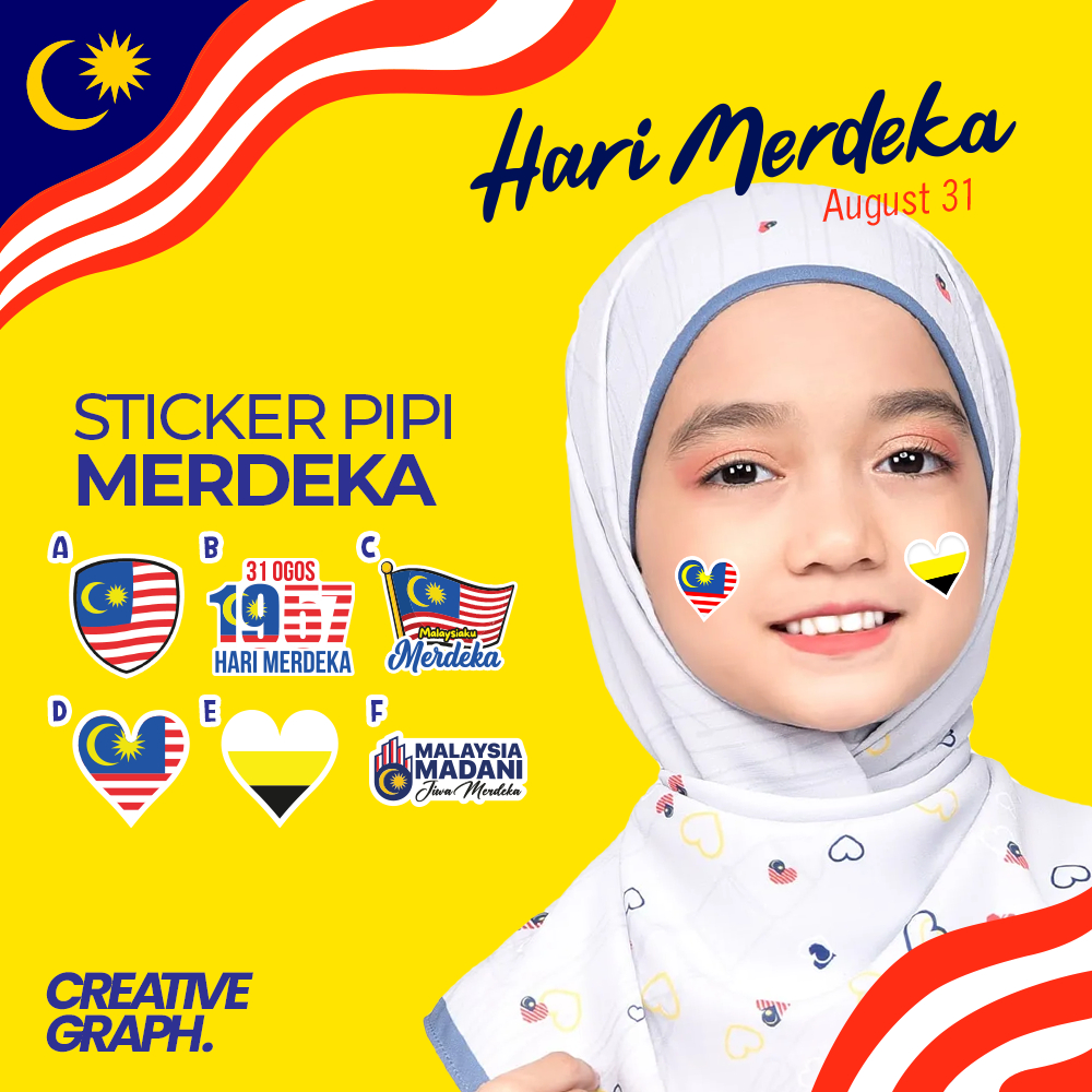 🔥 Sticker pipi merdeka | Mirrokote sticker | Shopee Malaysia