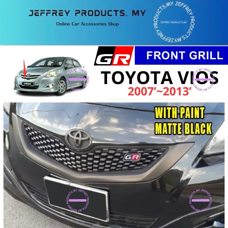 Toyota Vios Belta NCP93 2007-13 GR Front Grill Gazoo Racing Grille ...