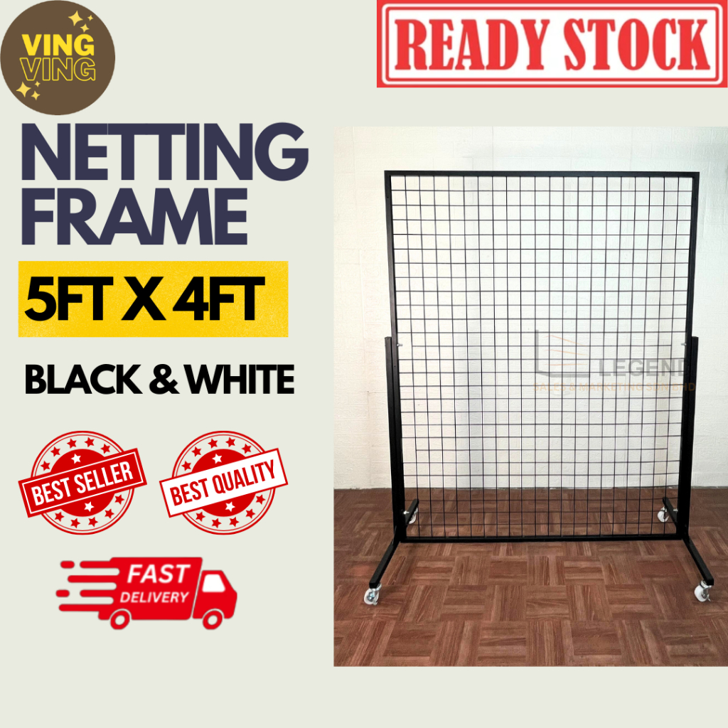 NETTING FRAME 5ft X 4ft WIRE MASH NETTING DISPLAY /WALL NETTING ...