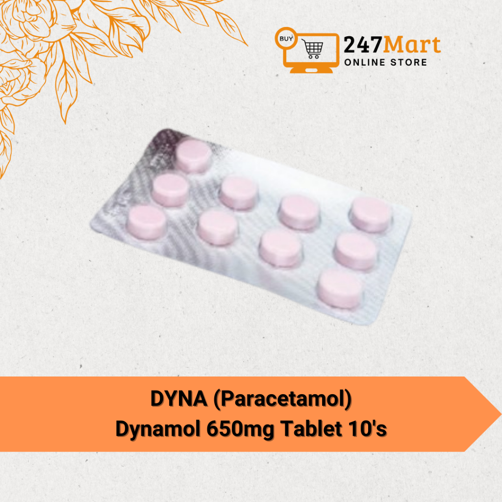 DYNA Dynamol 650mg Tablet 10's -(Paracetamol) | Shopee Malaysia