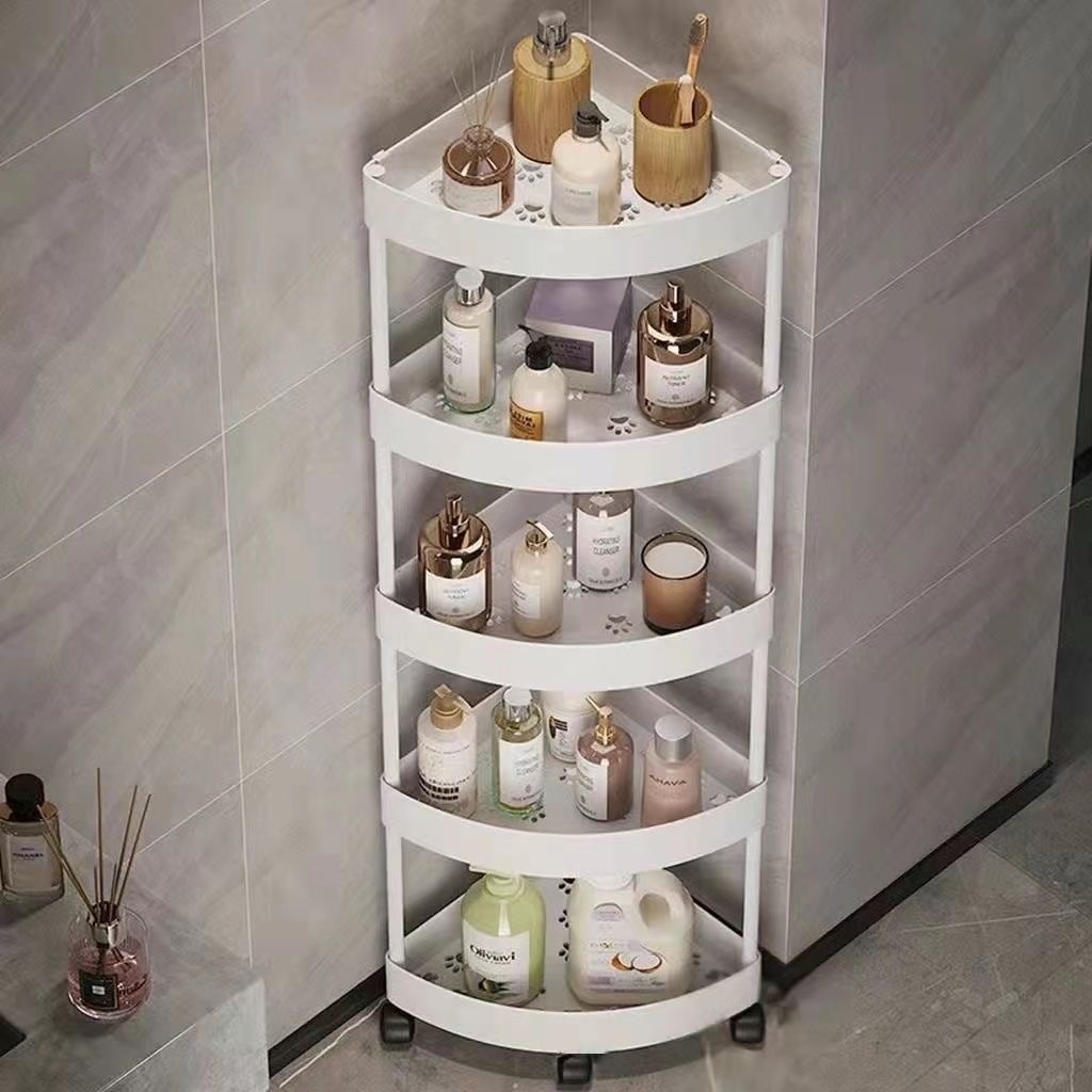 Bathroom Rack Simple Corner Storage Rack Multipurpose Bathroom Rack ...