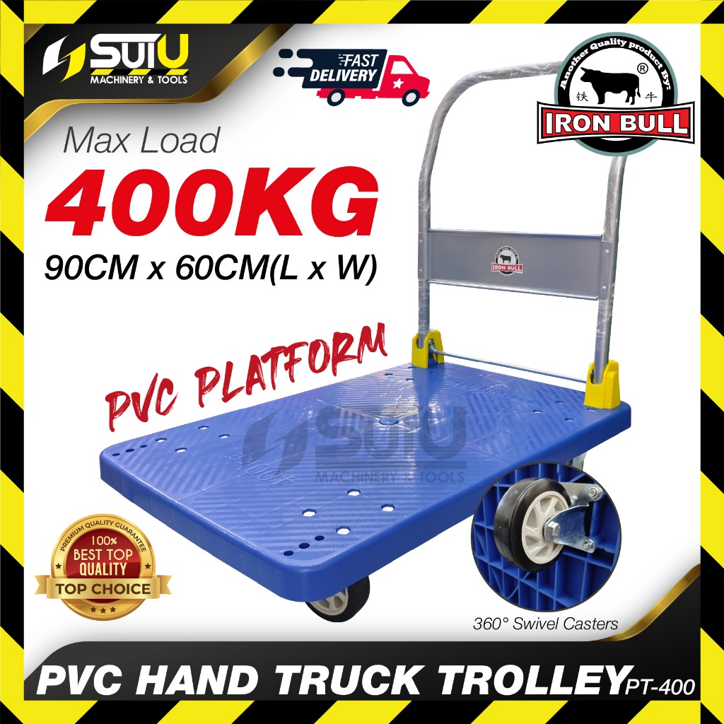 IRON BULL PT-400 / PT400 PVC Hand Truck Trolley 400Kg | Shopee Malaysia