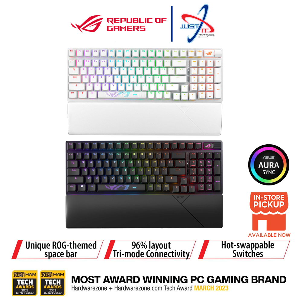 ROG Strix Scope II 96 X901 Wireless gaming keyboard NX STORM with tri ...