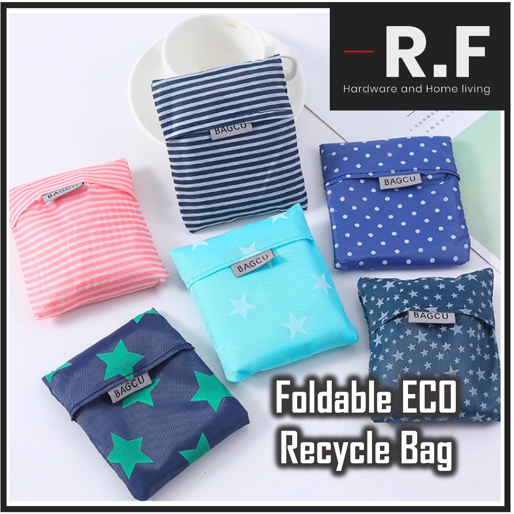 Foldable Recycle Bag Eco Reusable Shopping Bags Beach Grocery Bag 大环保袋 ...