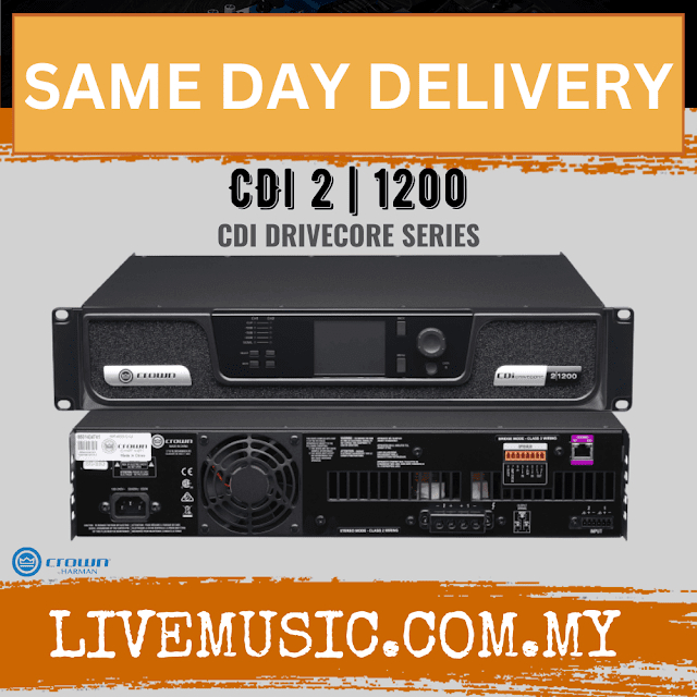 Crown CDi 2|1200 DriveCore Analog 2-Channel 1200-Watt Power Amplifier ...