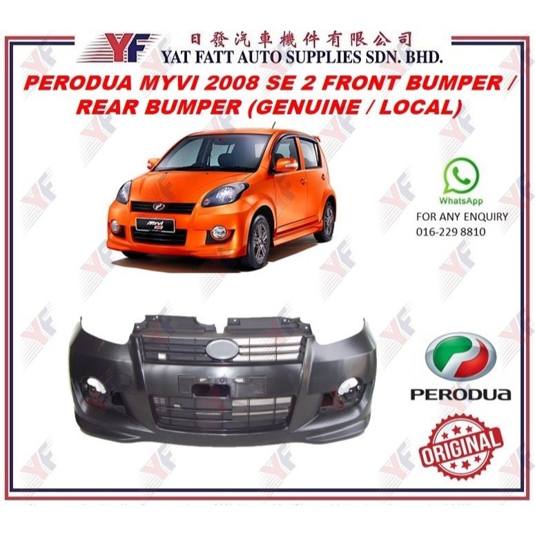 PERODUA MYVI 2008 SE 2 FRONT BUMPER / REAR BUMPER (GENUINE / LOCAL ...