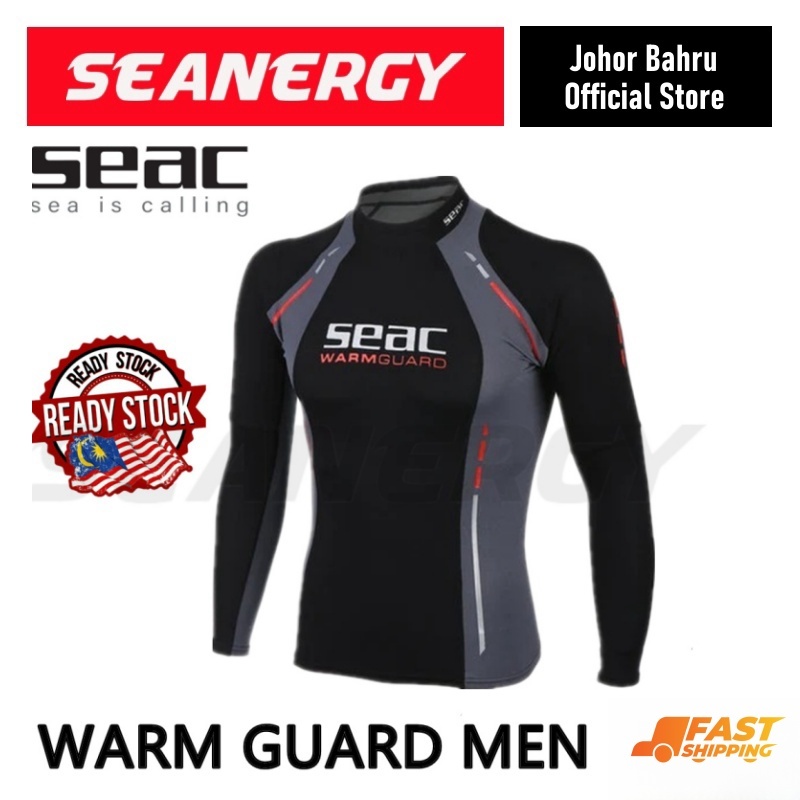 Seac Warm Guard Men Neoprene Thermal Rashguard for Scuba Diving Snorkeling Water Sports Swimming ...
