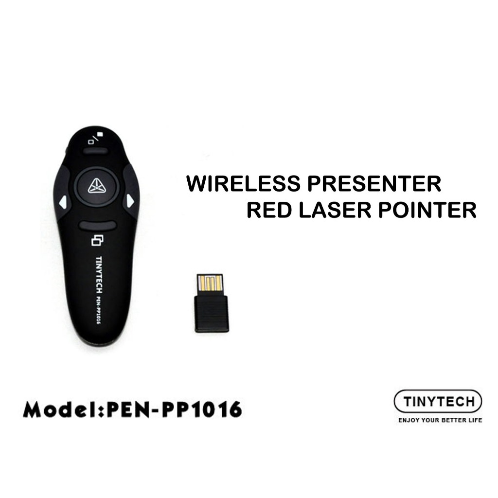 2.4GHz Wireless PPT Remote Control Presenter Presentation USB LED ...