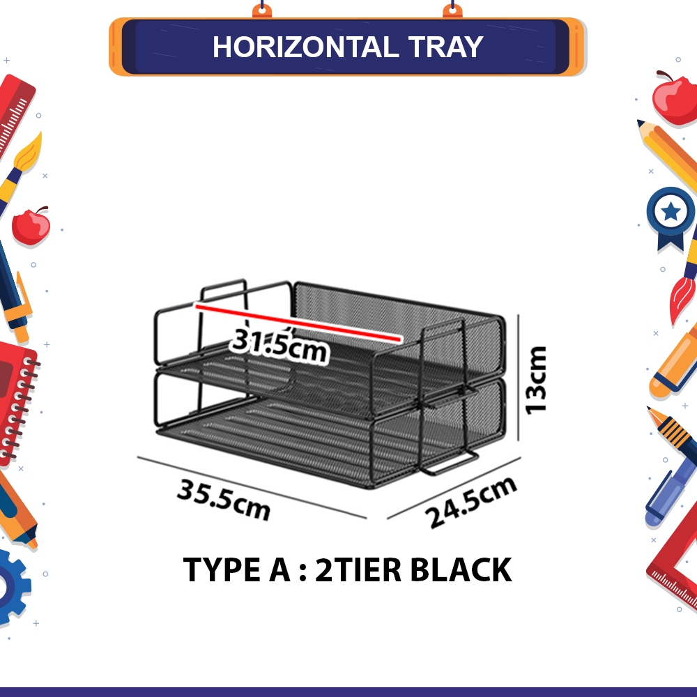 Innohut Metal Document Sorage Rack Document Tray Desktop Paper ...