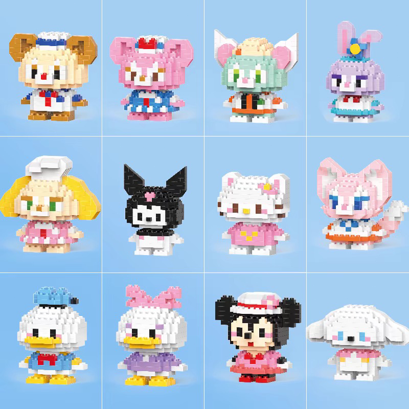 现货 Bricks Mini Sanrio Cute Cartoon Building Block Nano Block for ...