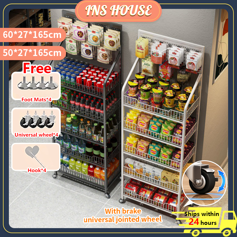5 Lapis Rak Supermarket Rak Makanan Ringan Rak Pameran untuk Kedai ...