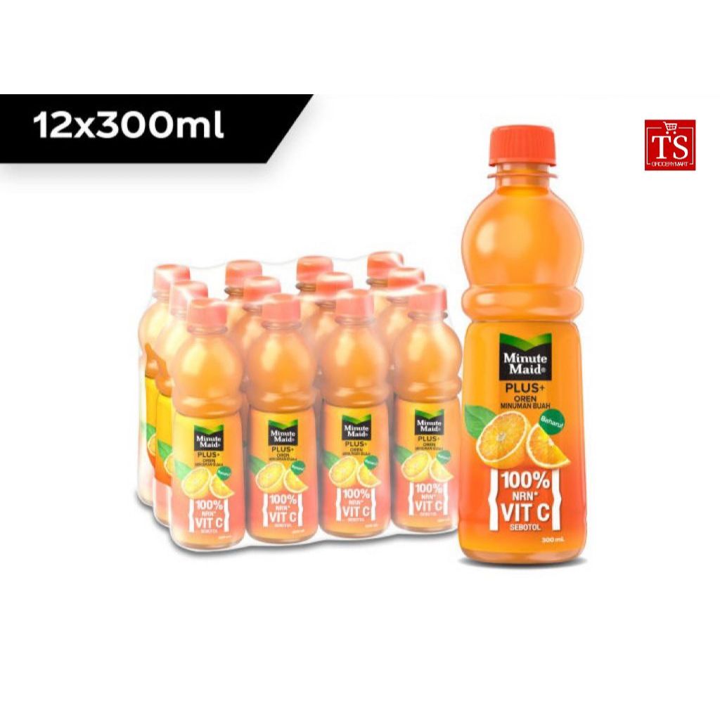 Minute Maid Plus+ Orange PET - 300ml x 12 bottles | Shopee Malaysia