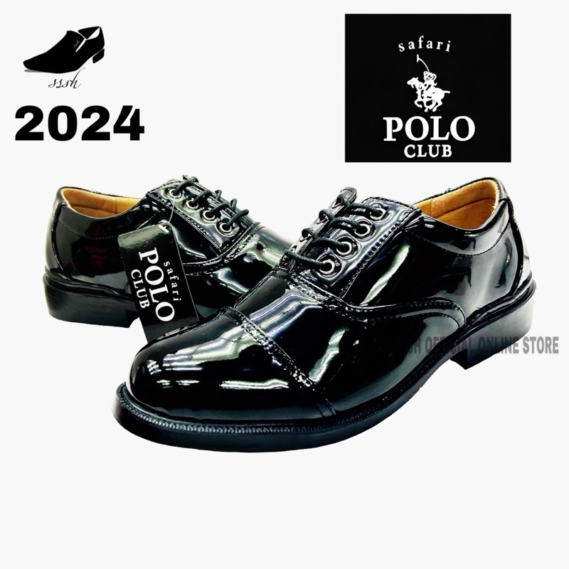 ORIGINAL 2024 SAFARI POLO CLUB Kasut Kilat Polis / PDRM Men lace up ...