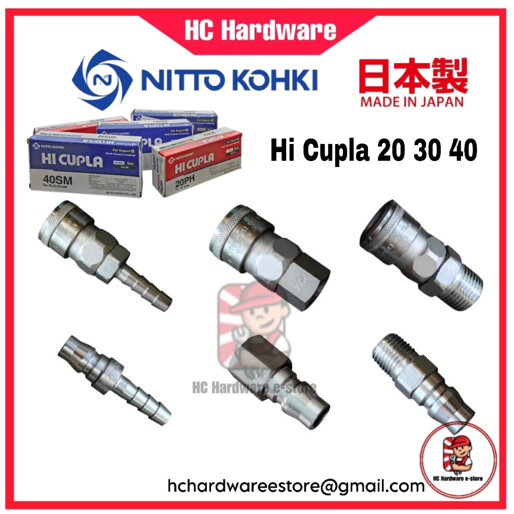[ Nitto Kohki ] Original Hi-coupler Hi cupla Quick connect coupler air compressor fitting Quick ...