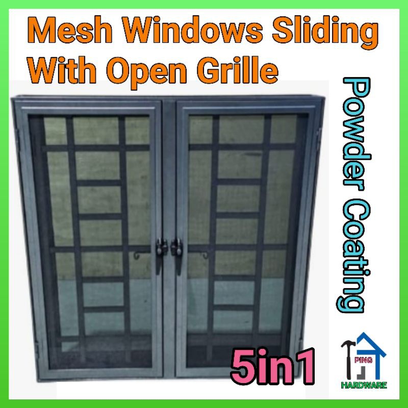 Frame Mesh Windows 5in1(Ready stock)With Open Grille 4ft(H) x 4ft(W ...