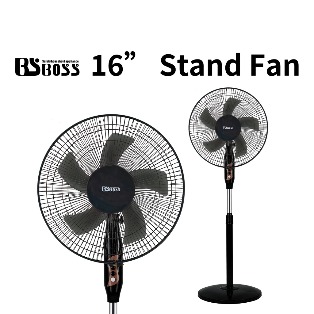 BSBOSS 3 Speed Mode 5 Blades Floor Stand Fan (16") | Shopee Malaysia
