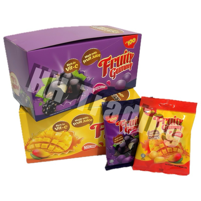 33g x 12’s LOT100 FRUITY GUMMY [BLACKCURRANT / MANGO] | Shopee Malaysia