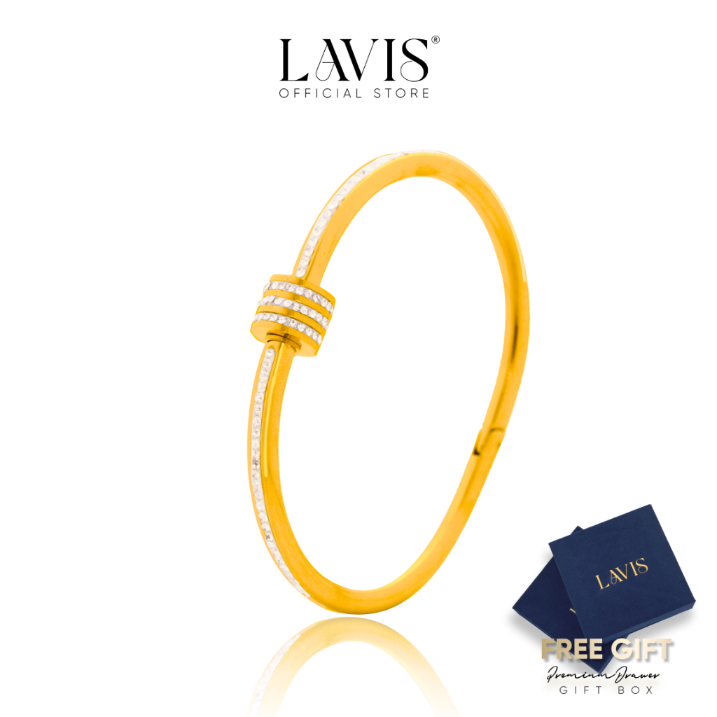 Lavis Zamok Bangle Love Lock Gold Color Zirconia Jewellery Woman ...