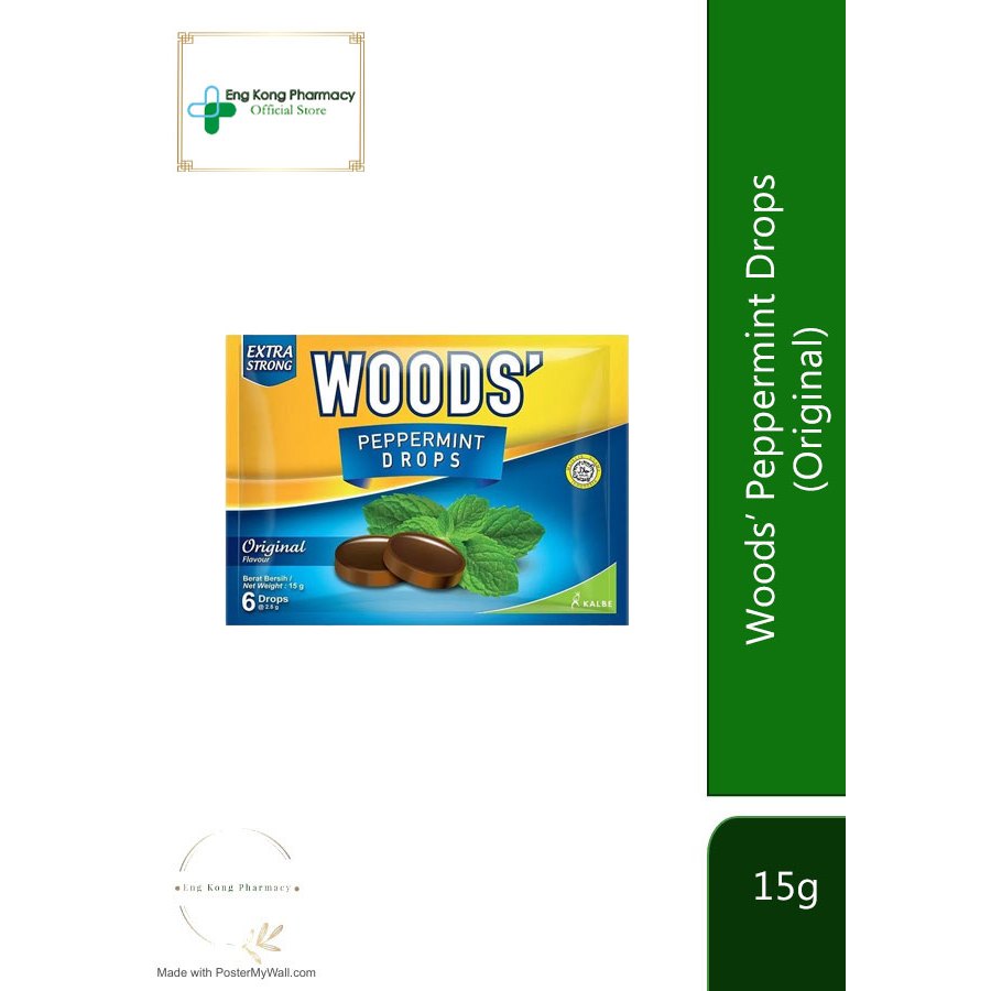 WOODS' PEPPERMINT DROPS (ORIGINAL/LEMON/BLACKCURRANT) 15G | Shopee Malaysia