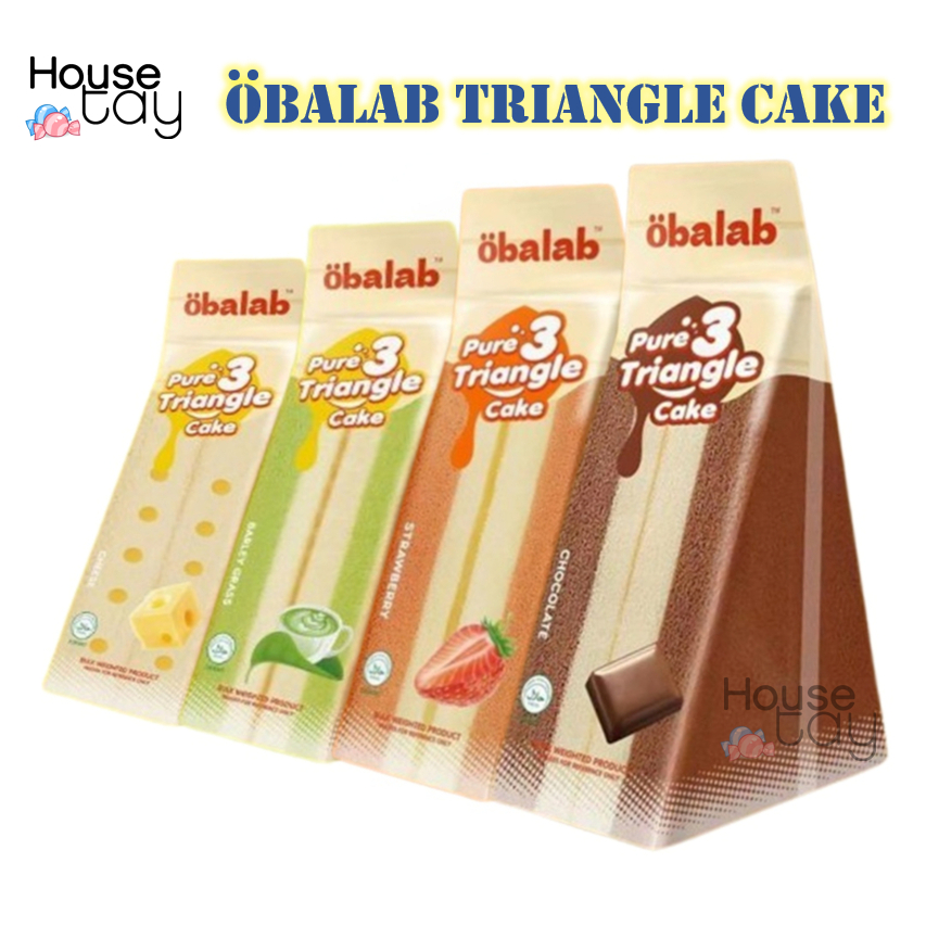 OBALAB Triangle Cake 100g ( Chocolate, Cheese, Strawberry, Barley ...