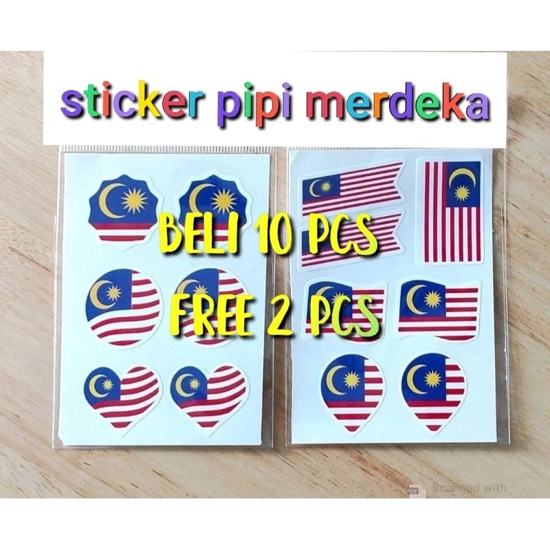 sticker pipi merdeka mini saiz _sticker bendera malaysia | Shopee Malaysia