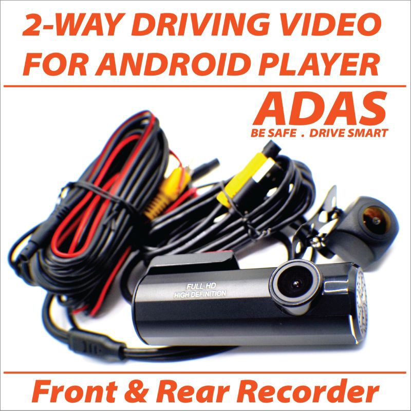 2 Way DVR Car recorder F26 for Android Player Front & Back ADAS ...