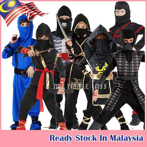 MYLITTLELASS Children Warrior Ninjas Ninja Assassin Suit Pretend Play ...