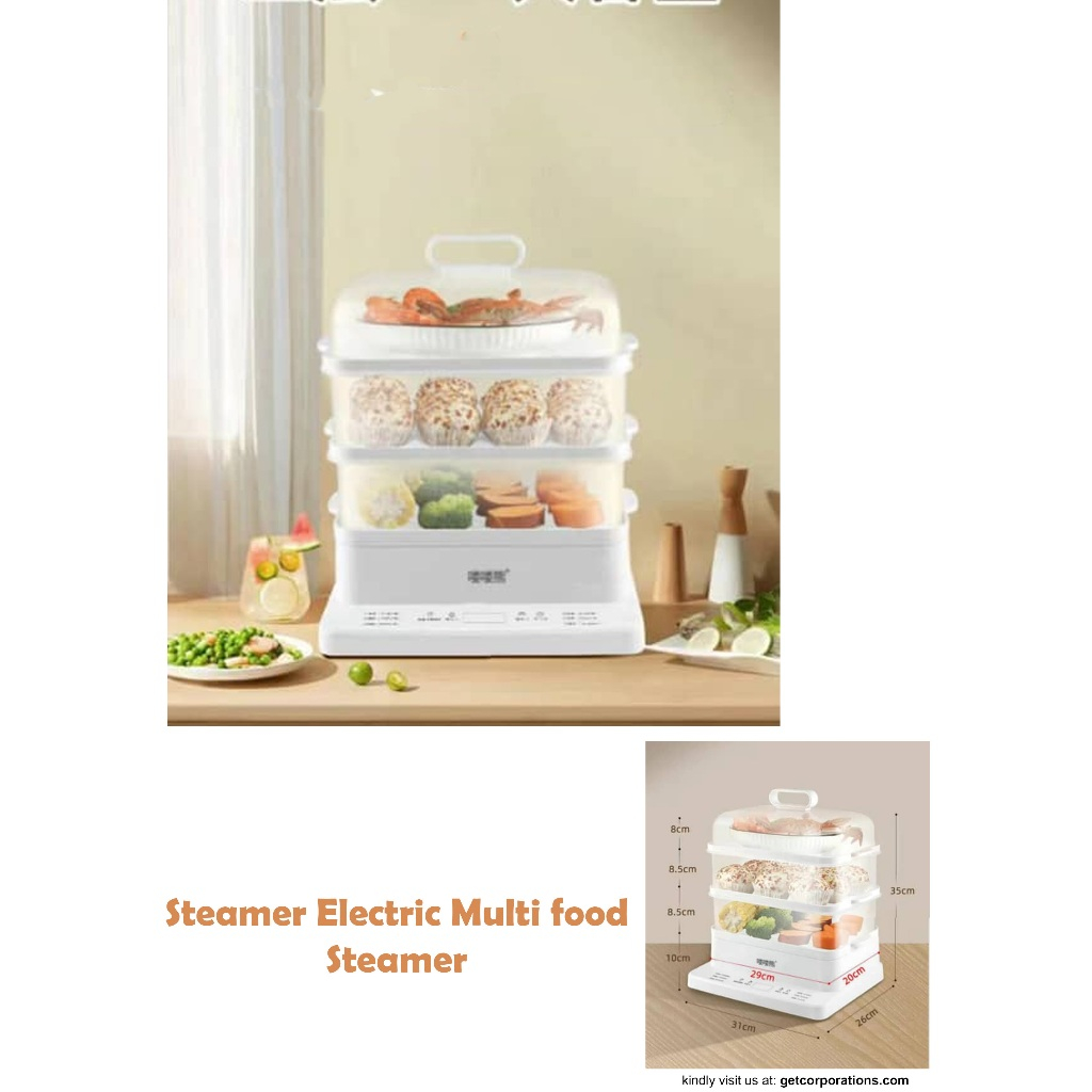 Home Ideas Elite Steamer Electric multi Food Steamer Cookerware 3 Tier ...
