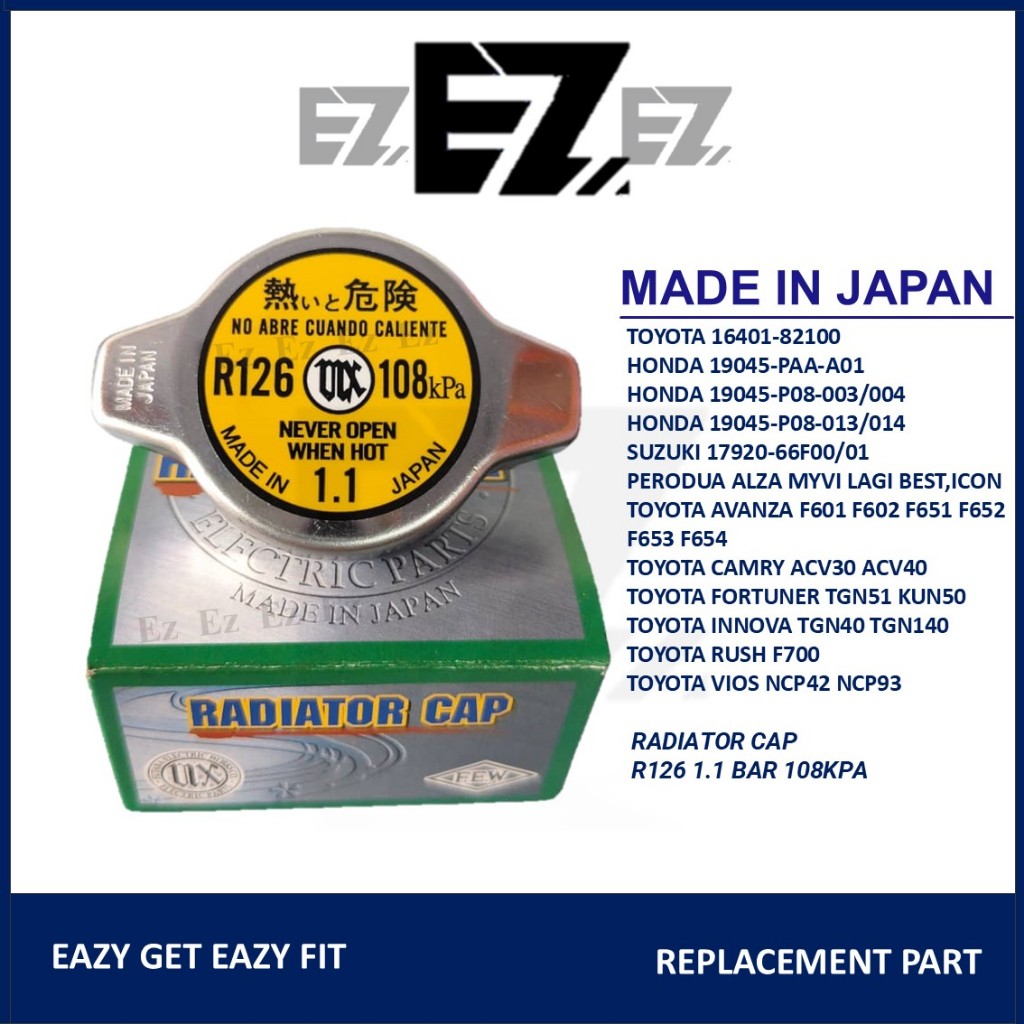 RADIATOR CAP PERODUA ALZA MYVI LAGI BEST TOYOTA AVANZA F601 F651 CAMRY ...