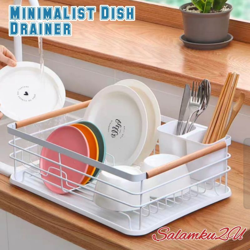 Minimalist Dish Drainer Dish Rack Rak Pinggan Nordic Stainless Steel ...