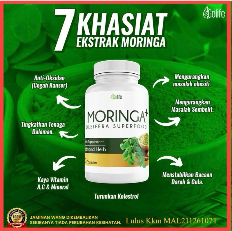 Ready Stock GO LIFE MORINGA + PEGAGA CAPSULE EXTRACT| | Shopee Malaysia