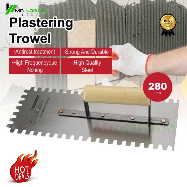 4 1/2" Plastering Trowel With Small Teeth / Sudu Plaster Gigi ...