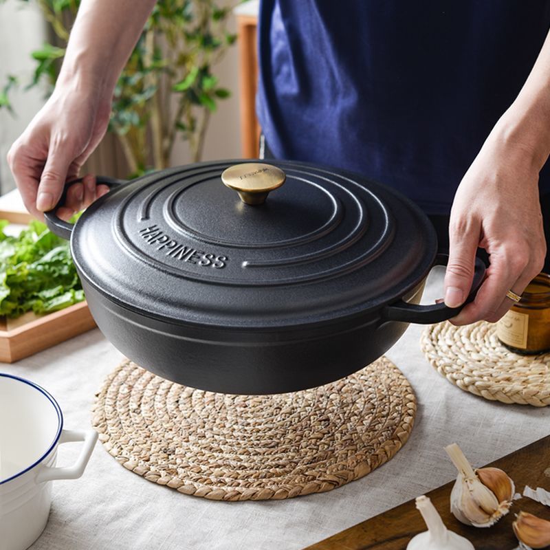 30cm Queen Pot Enamel Cast Iron Pot Stewed and Baked Pot Multi ...