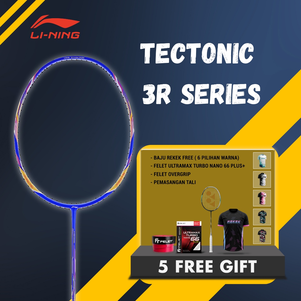 LI-NING Tectonic 3R Racket Badminton | Shopee Malaysia