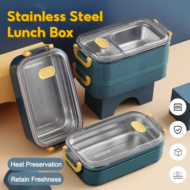 304 Stainless Steel Bento 1Tier Lunch Box Thermos Lunch Box Insulated ...