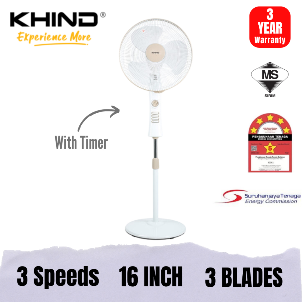 KHIND STAND FAN 16” SF1660T | KIPAS BERDIRI | STAND FAN | Shopee Malaysia