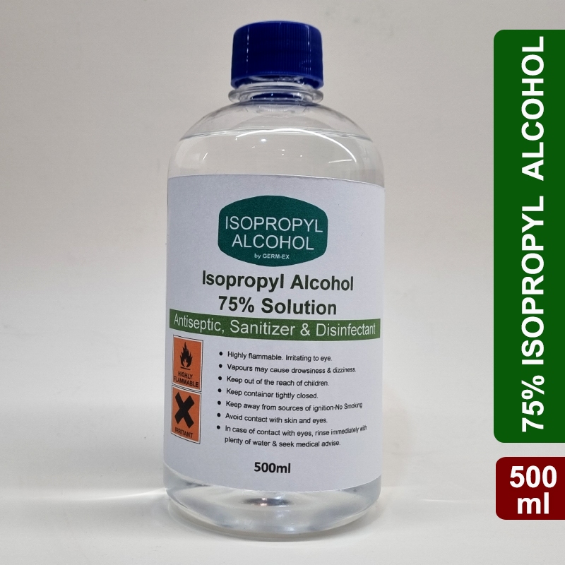 GERM-EX 75% Isopropyl Alcohol / IPA / Rubbing Alcohol 500ml REFILL ...