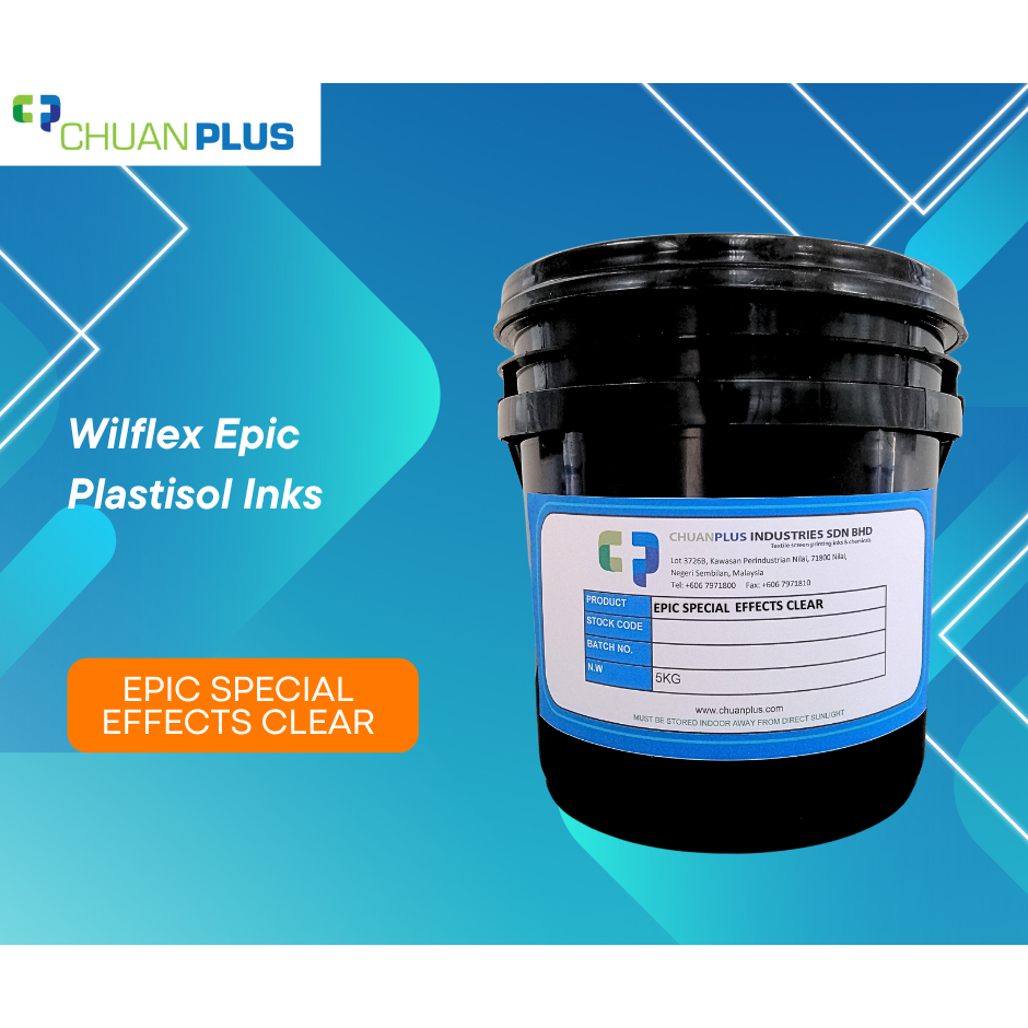 WILFLEX EPIC Special Effects Clear Plastisol Inks for Silkscreen ...