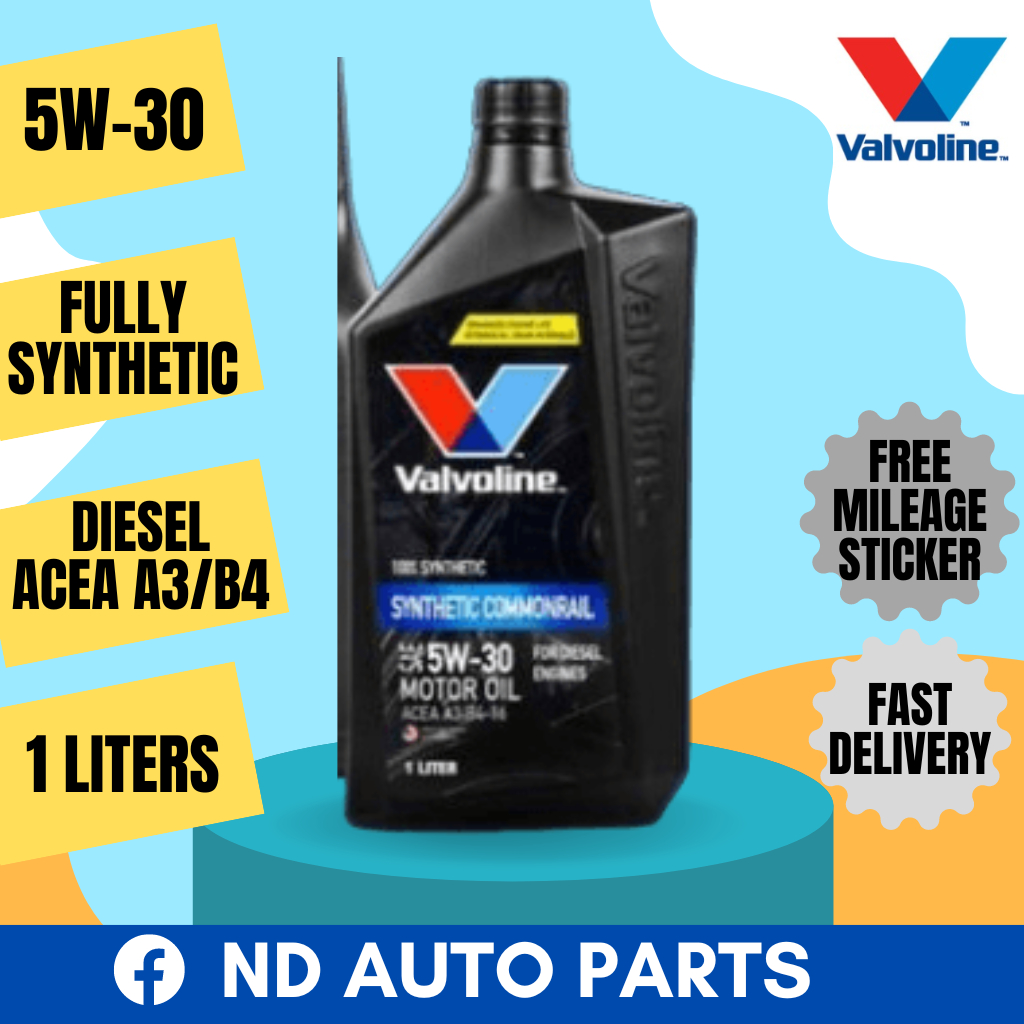 Valvoline 5W30 Full Synthetic 1L Engine Oil Diesel Minyak Hitam Engin ...