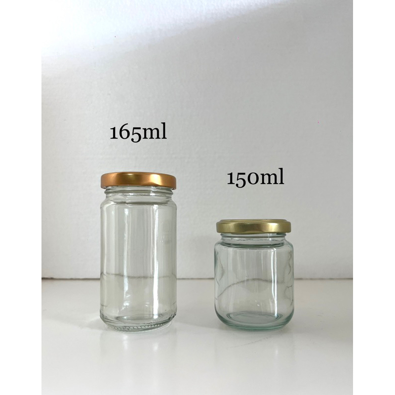 Botol Kaca Bulat untuk Madu/Sambal/Pembungkusan Makanan (165ml/150ml ...