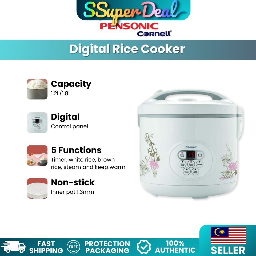 Pensonic Cornell Digital Rice Cooker 1.2L / 1.8L | Shopee Malaysia